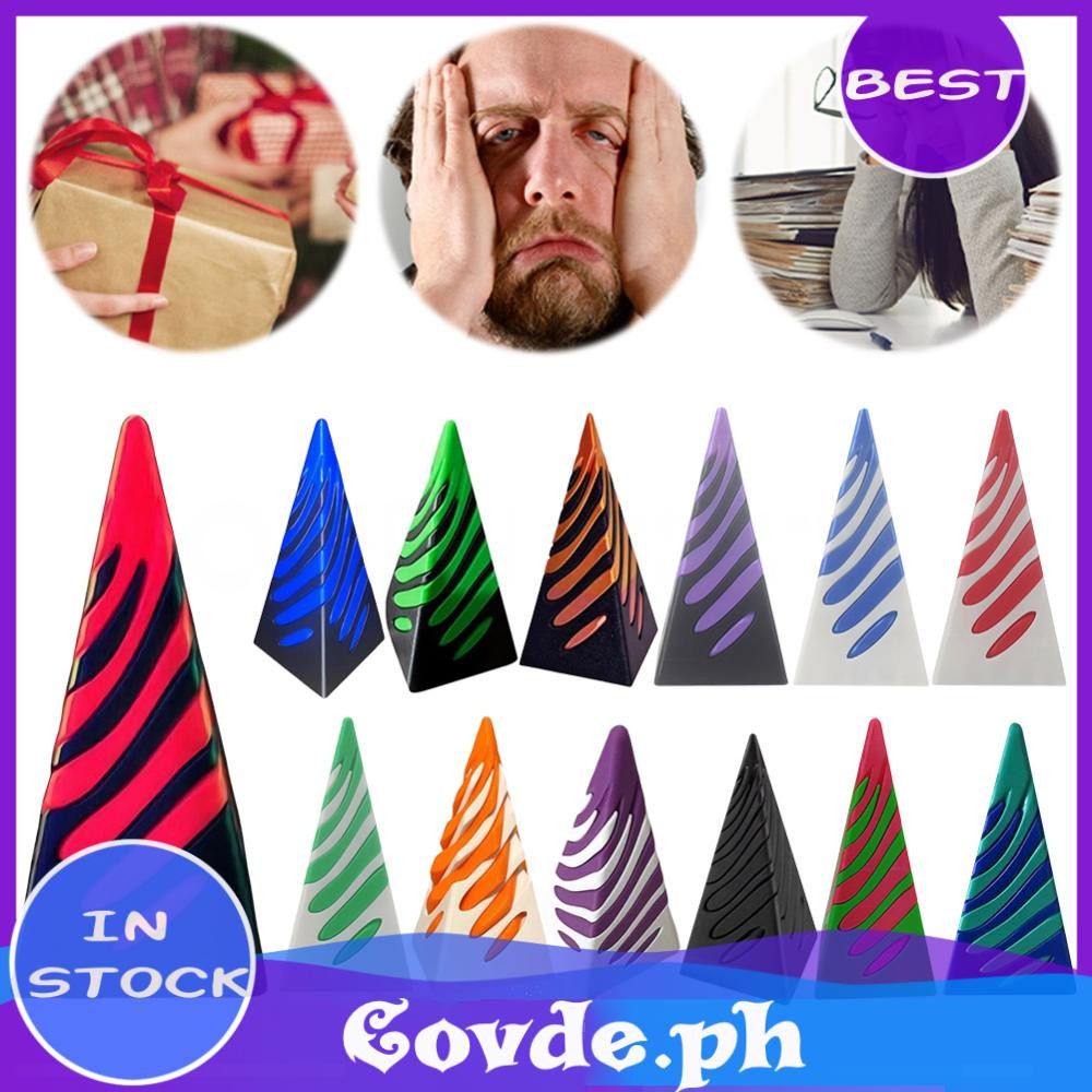 3D Printed Spiral Cone Toy Pass Through Pyramid Fidget Toy for Kids and ...