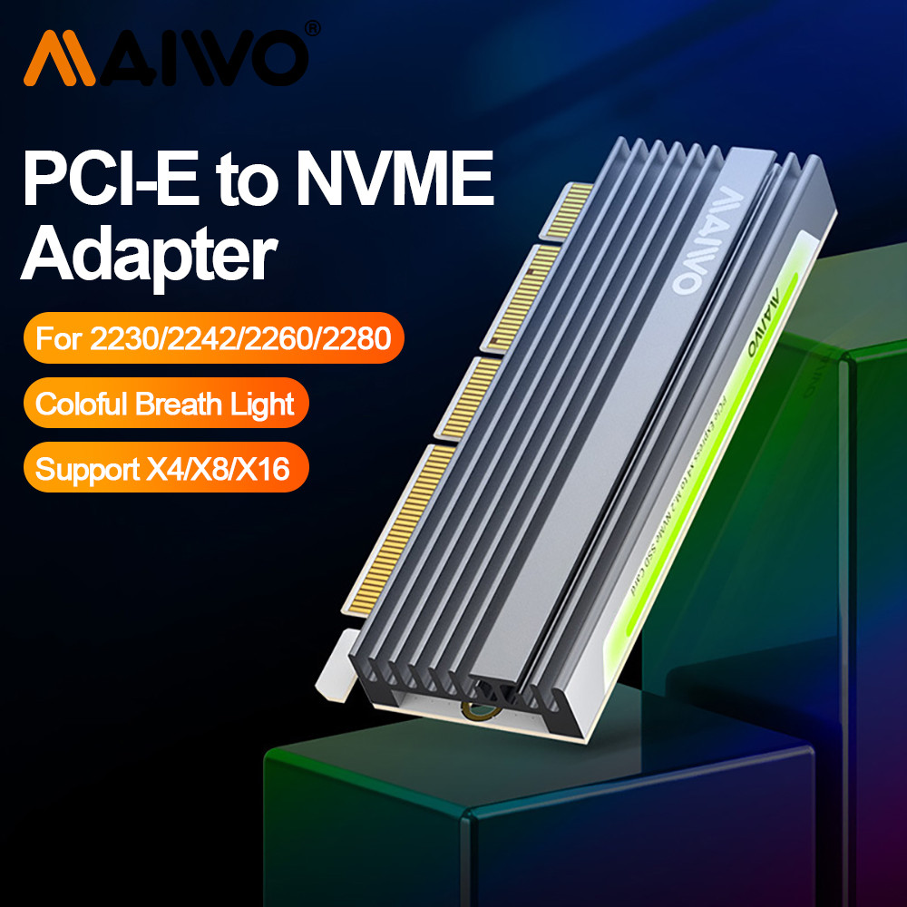 MAIWO M.2 NVME SSD Adapter Expansion Card NVMe to PCIe X4 X8 X16 ...