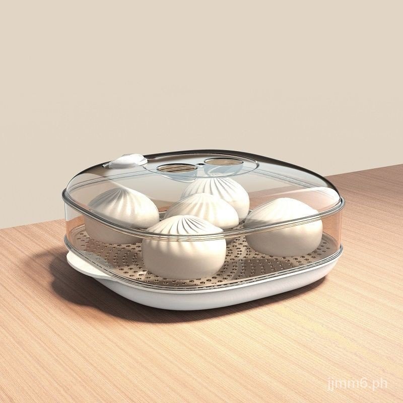 [Thick]Microwave Oven Steamer Vessel Steamed Bread Heating with Lid ...
