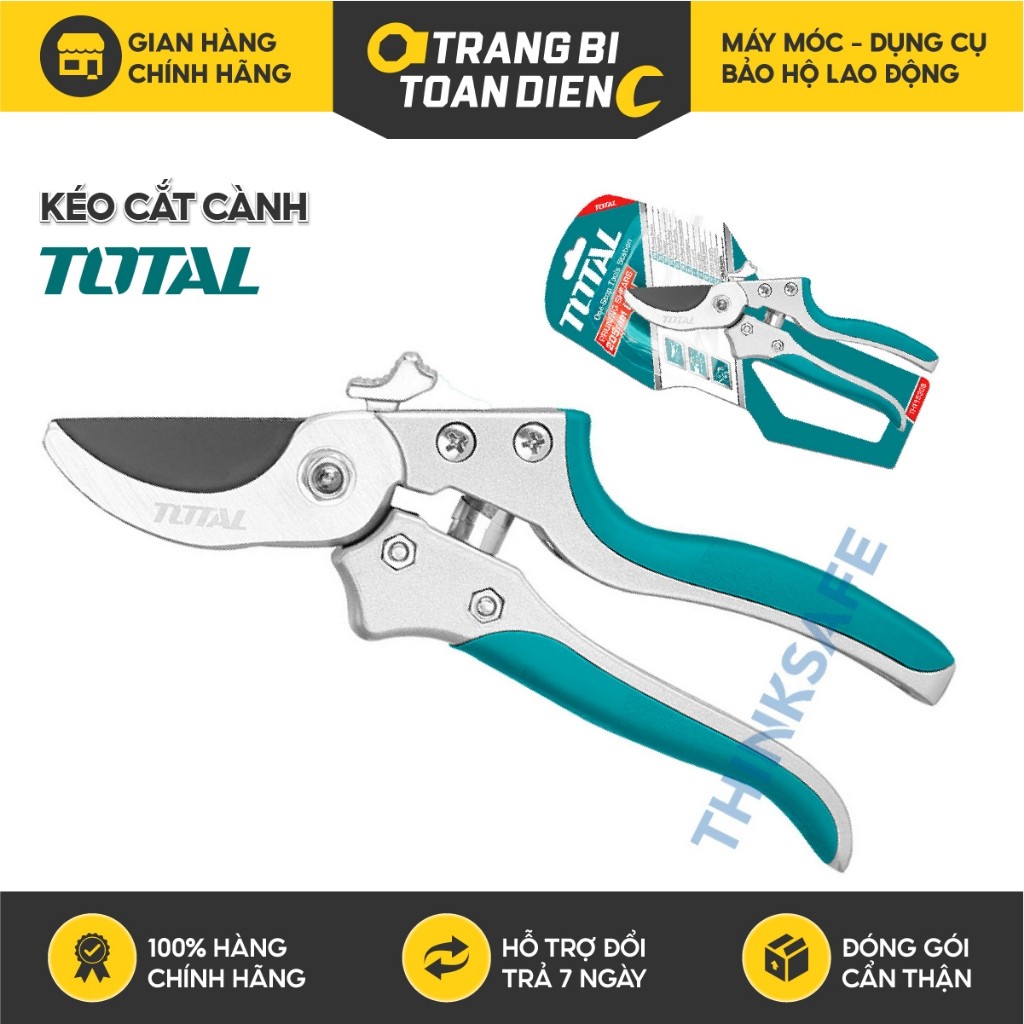 Total THT15308 tree branch pruning shears, size 8 inches, blade ...