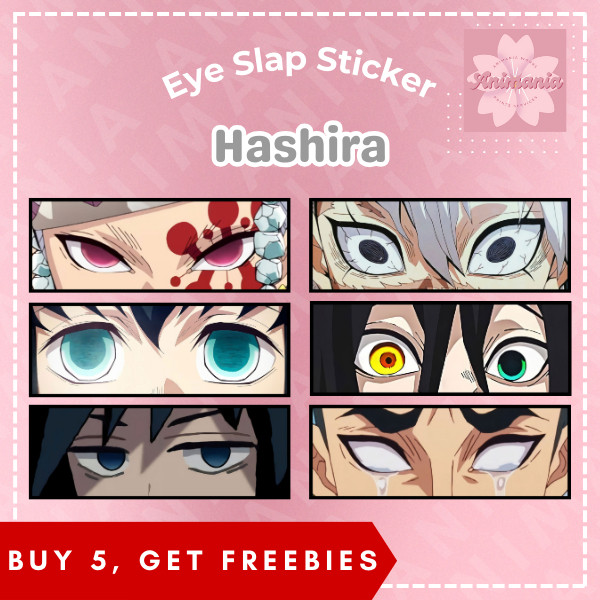 Anime Eye Slap Hashira Demon Slayer Eye Slap Bumper Waterproof Vinyl ...