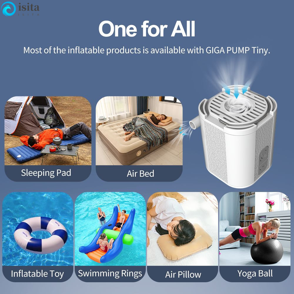 ISITA Mini Electric Air Pump, Wireless Inflator Inflation Pump, Tiny 4 ...