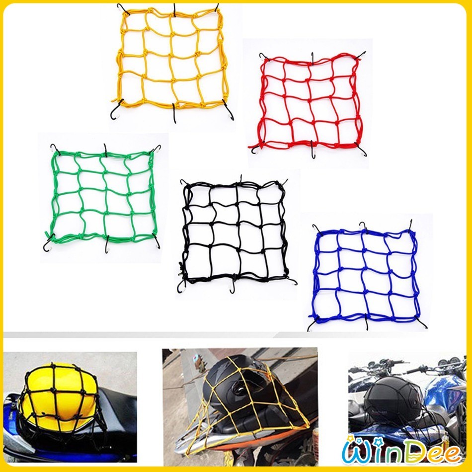 Motorcycle Cargo Net Telescopic Elastic Cargo Rope Helmet Net With 6 ...