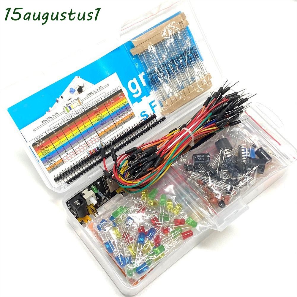 AUGUSTUS Electronic DIY Kit Jumper Wire With Box 830 Breadboard Basic Starter Kit for Arduino R3 ...