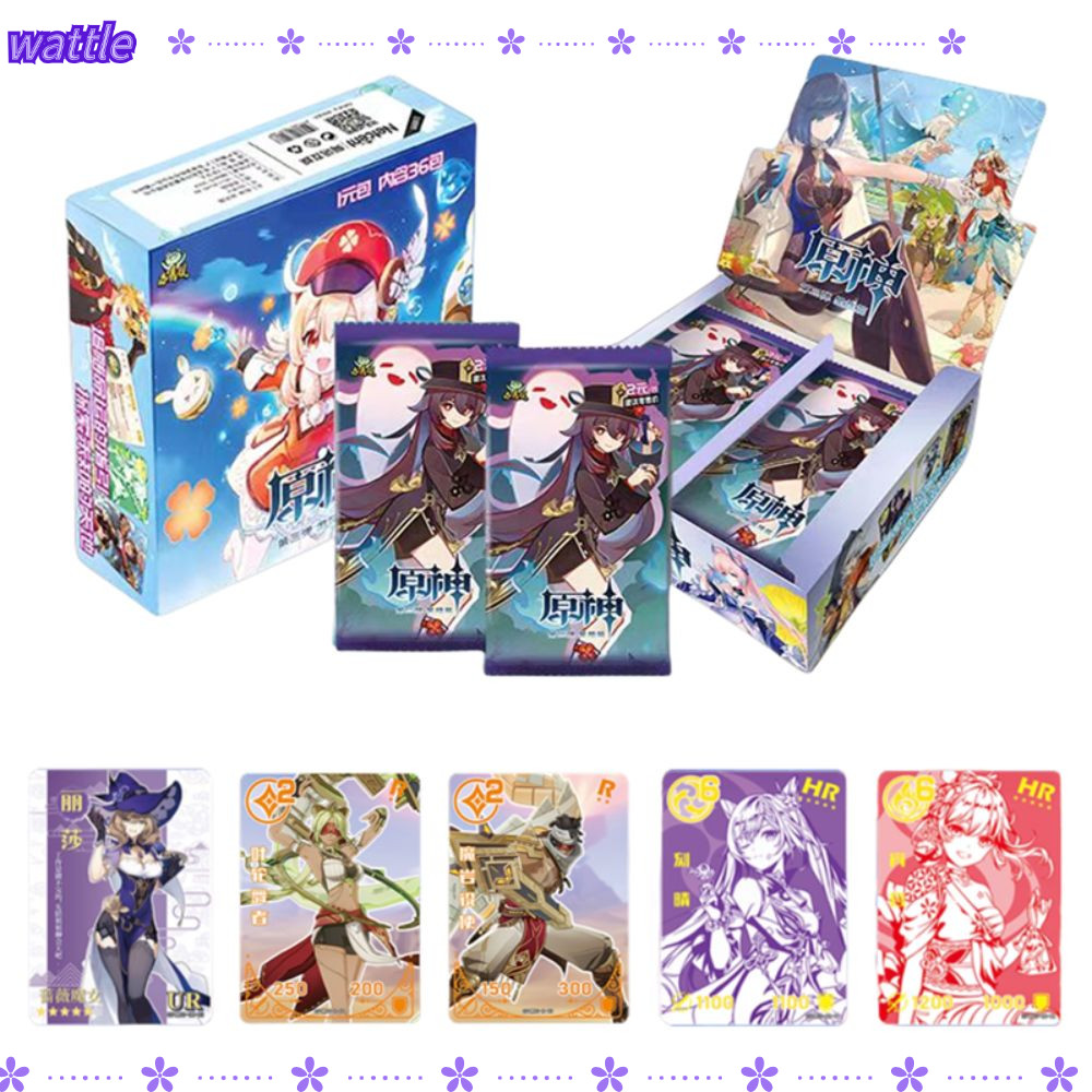 WATTLE Genshin Impact Collection Card, TCG Game SSR Booster Box ...