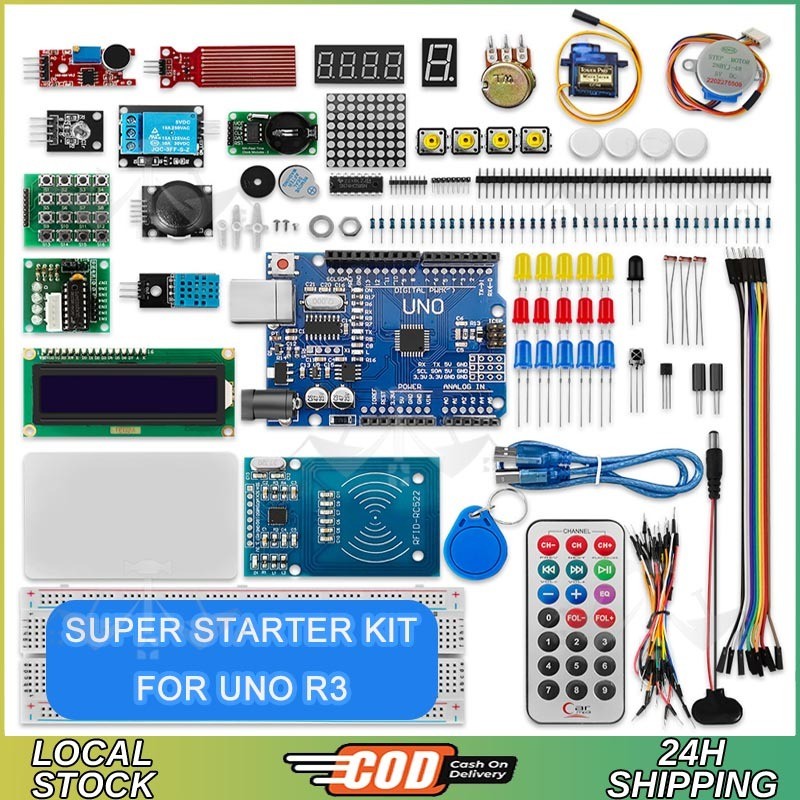 Super Starter Kit for Uno R3 Arduino UNO R3 with Tutorial Compatible ...