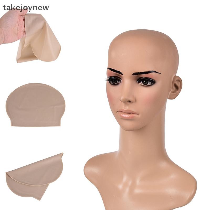 [takejoynew] Fake Latex Flesh Skin Unisex Bald Head Wig Cap Rubber ...