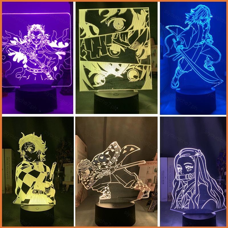 SIY7 3D Lamp Demon Slayer Kamado Tanjirou Nezuko Acrylic Board Lamp Led ...