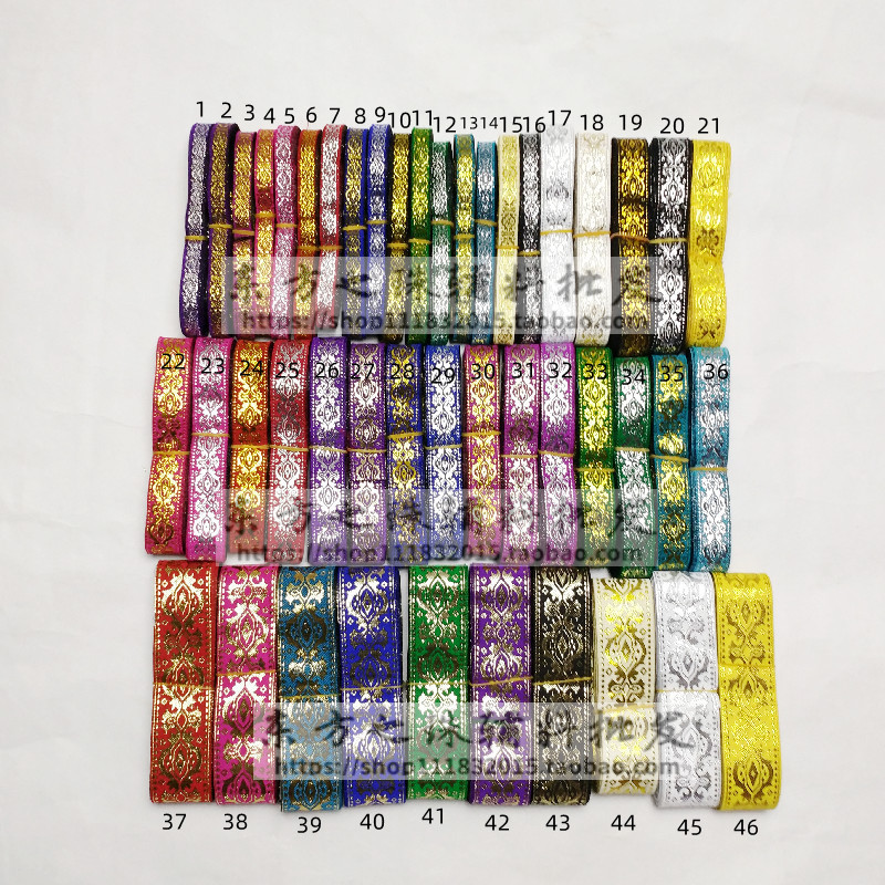 [Embroidery Pattern] Flat Gold Silver Silk Ribbon Yellow Auspicious ...
