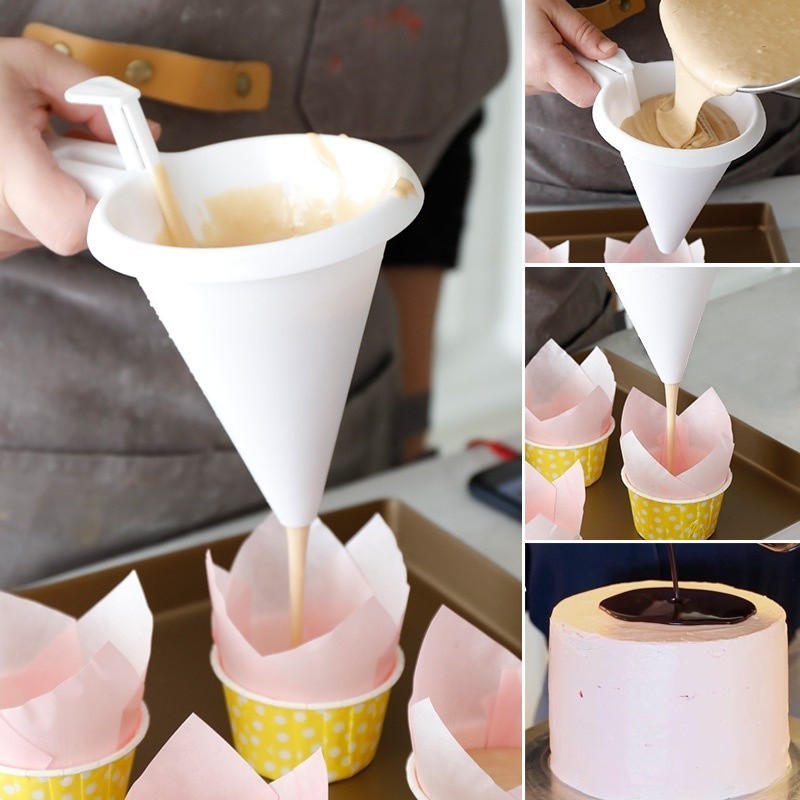 Hand-held Cream Funnel Dispenser Hand-held Baking Funnel Cream Batter ...