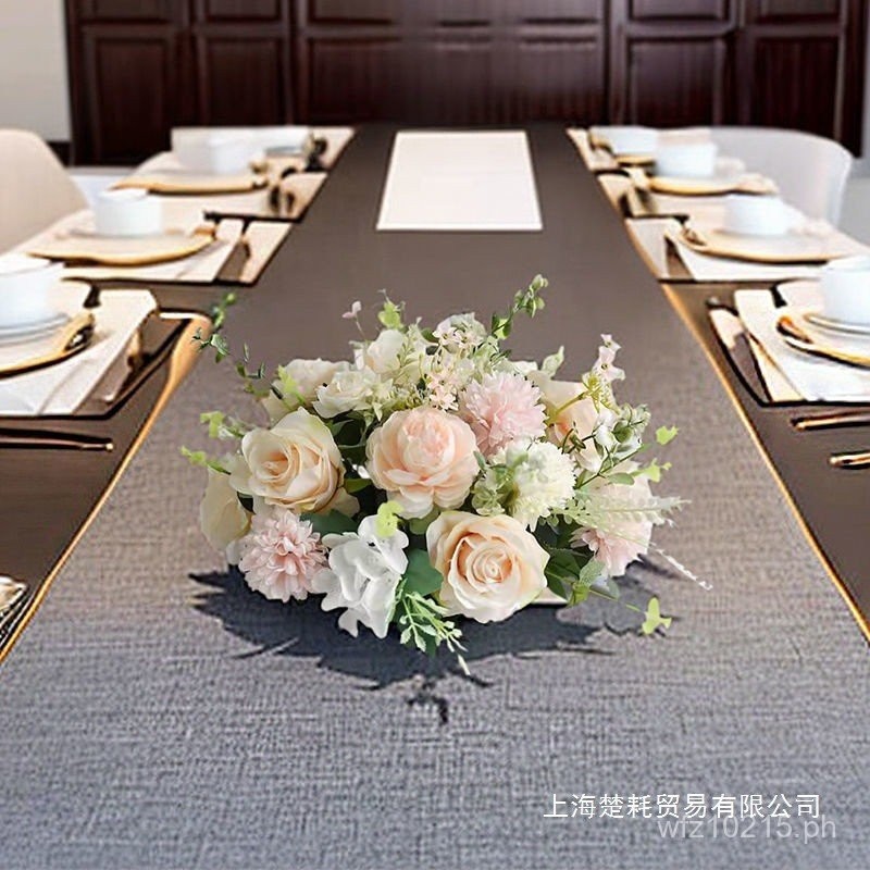 Conference Room Round Flower Arrangement Banquet Centerpiece Dining ...