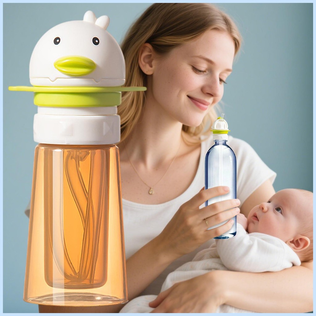 Water Bottle Toppers Anti-Spill Sippy Lid Duck Top Spout for Girls Boys ...