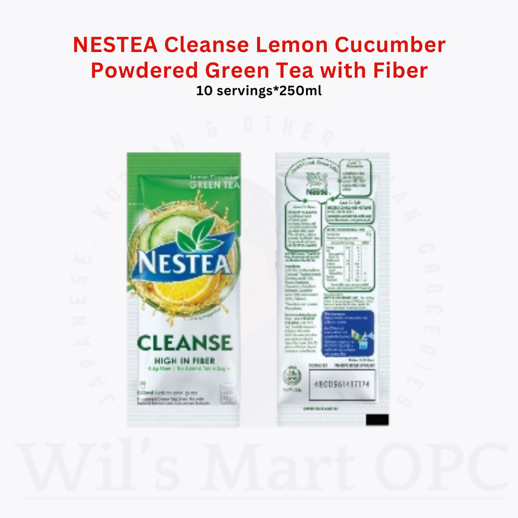 NESTEA Cleanse Lemon Cucumber Powdered Green Tea with Fiber 10 servings ...