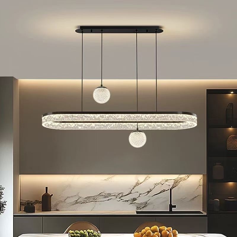 Italian Style Linear Pendant Light, Long Strip Simple Luxury New High ...