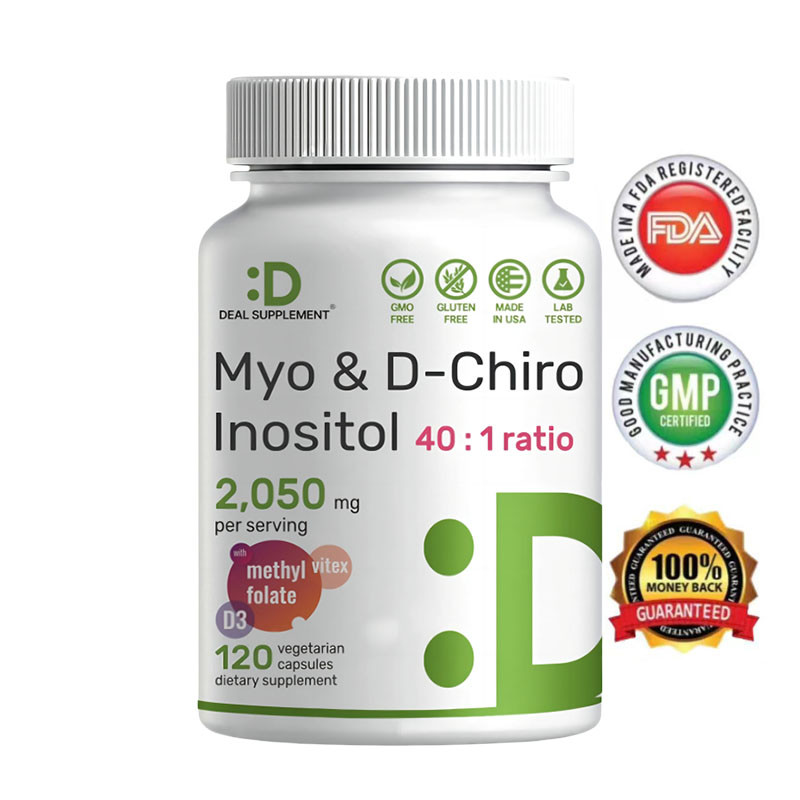 Myo-Inositol & D-Chiro Inositol Supplement | with Folate, Vitamin D3 ...
