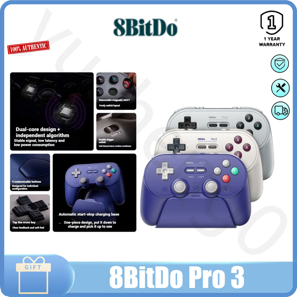 8BitDo Pro 3 Three Mode TMR Rocker Magnetic Button Wireless Game Handle ...