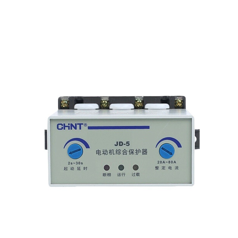 Chint motor protector JD-8 5 three-phase 380v motor 220v overload overcurrent current phase loss ...