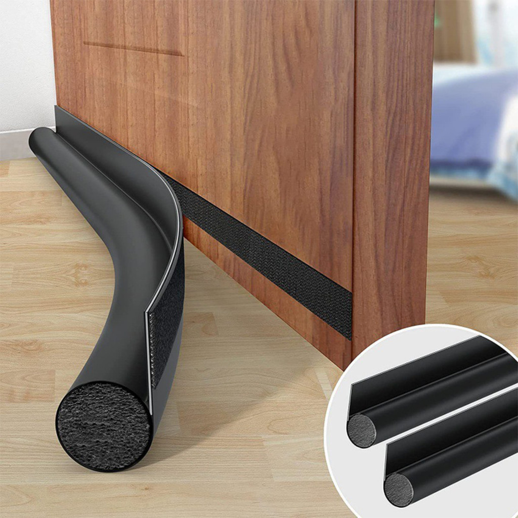 Door Draft Stoppers For Bottom Of Door Adjustable Self-Adhesive Sound ...