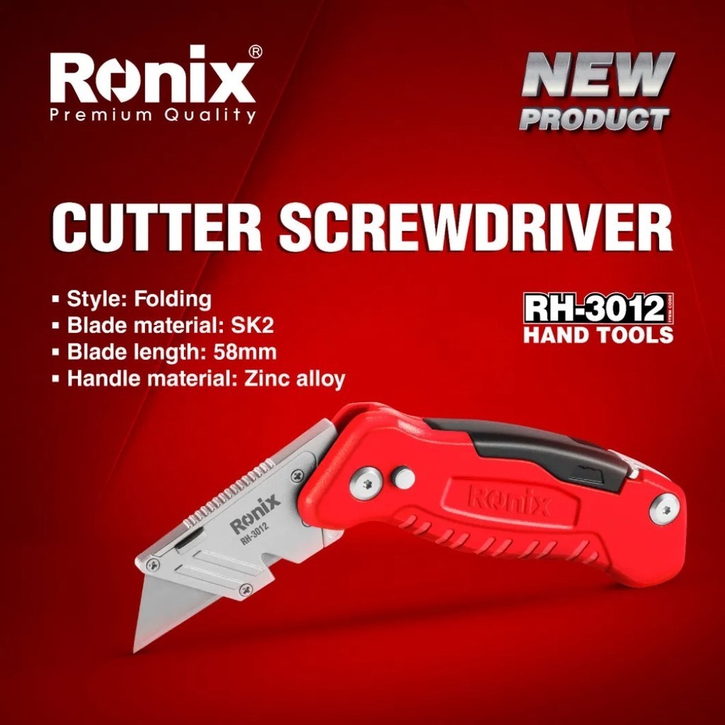 Ronix RH-3012 Folding Cutter Knife - Zinc Alloy Handle, SK2 Blade ...