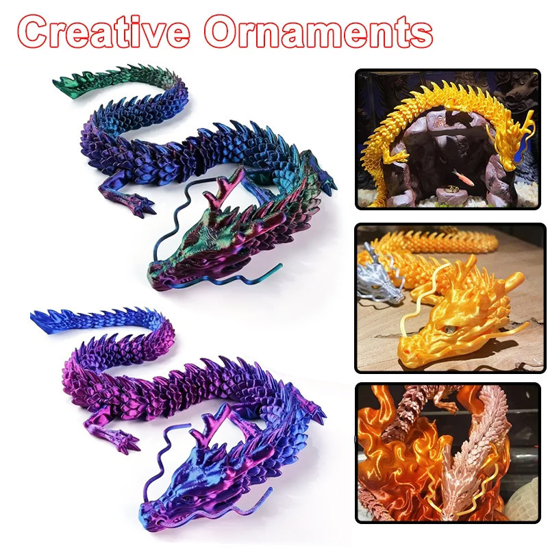 3D Printing Dragon Ornament Crafts Dragon Joint Can Be Activated ...