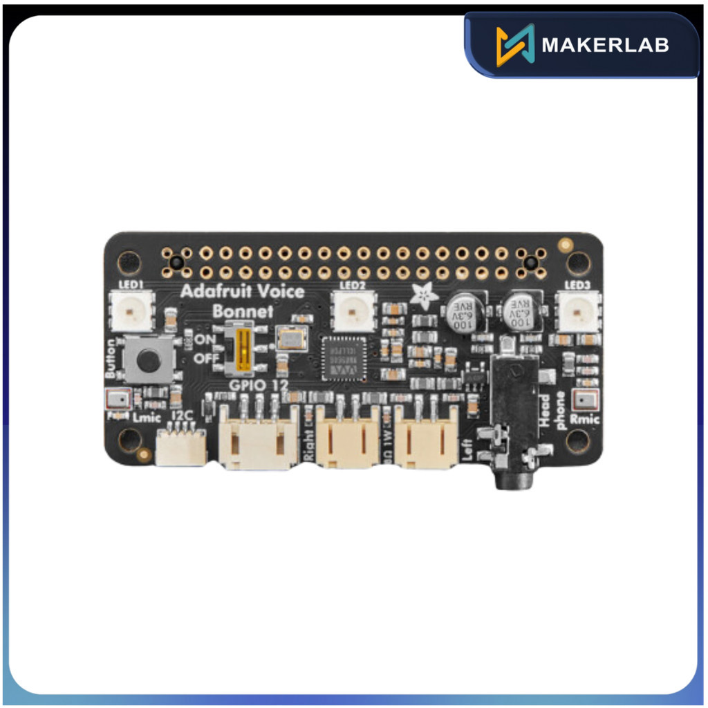 Adafruit Voice Bonnet for Raspberry Pi -Two Speakers + Two Mics ...