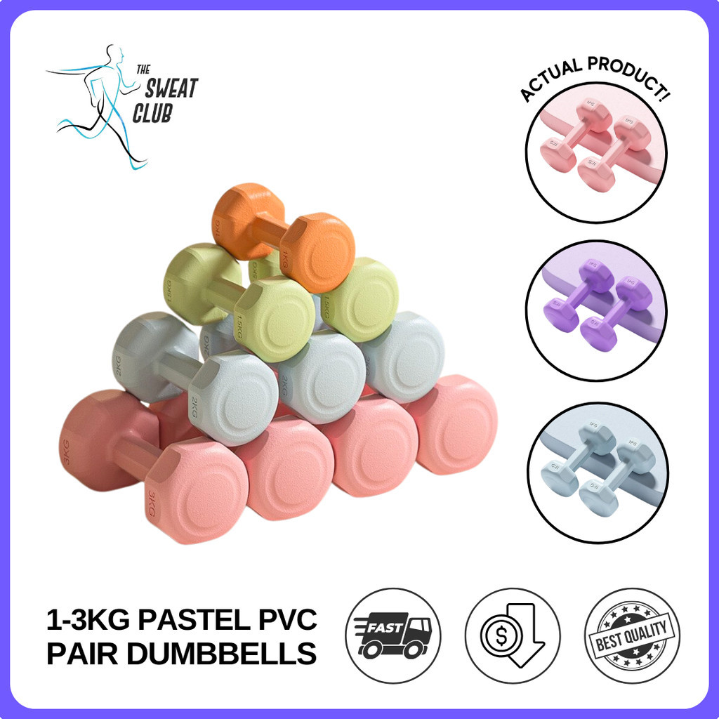 1 - 3 KG Dumbbell Set Pair Lady Dumbbell Muscle Fitness Exercise ...