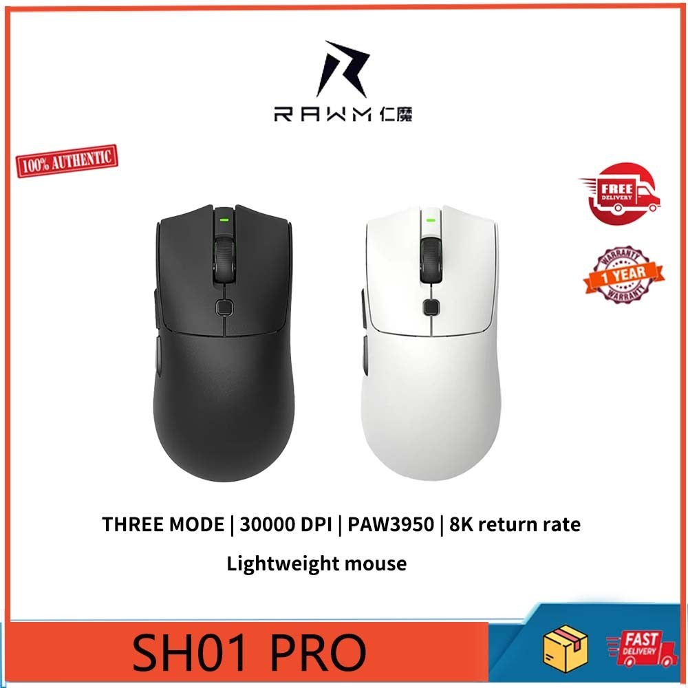 RAWM SA-SH01pro wireless gaming mouse 3950+52840 hot swappable micro ...