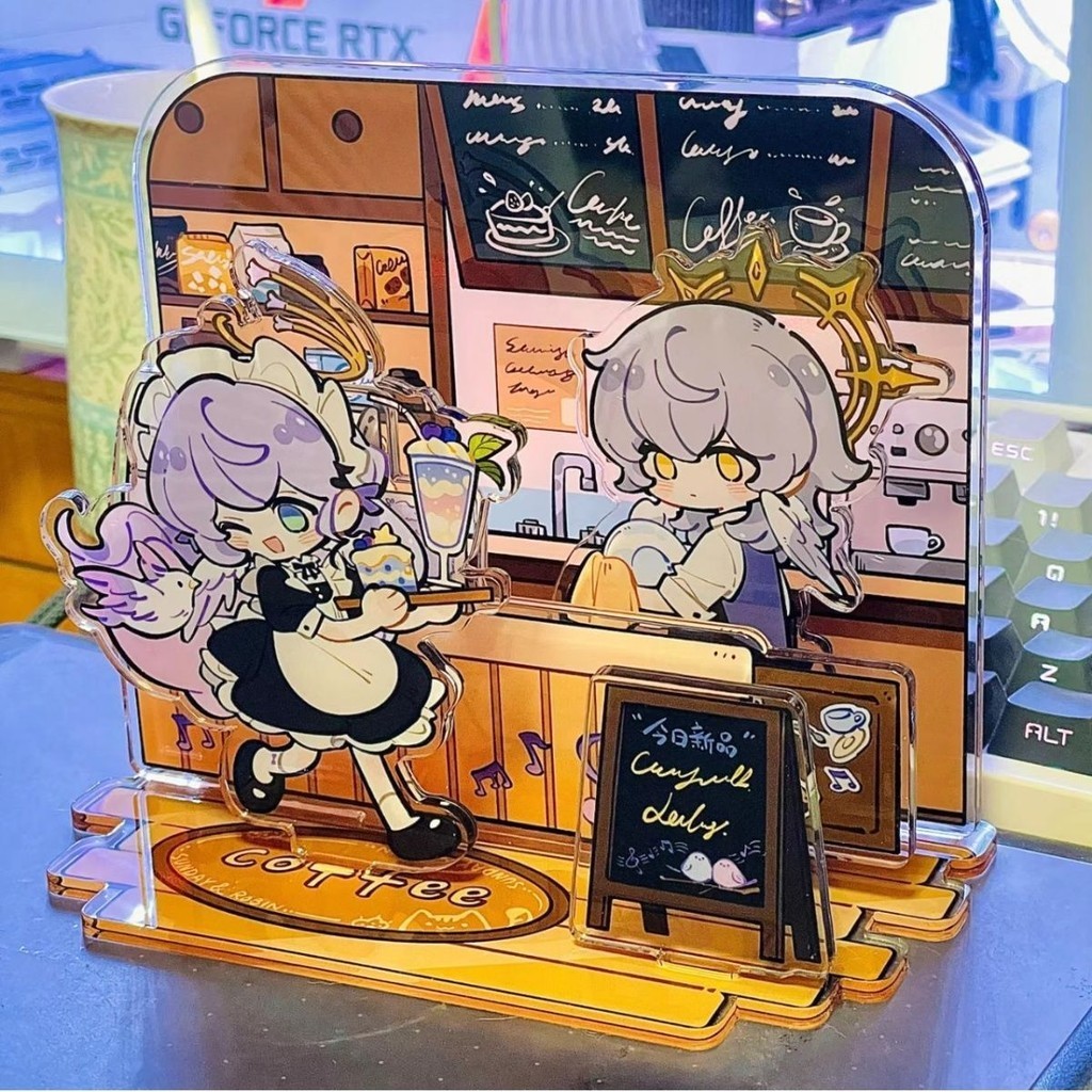 Honkai Star Rail Coffee Shop Acrylic Stand Robin Sunday Figure Display ...