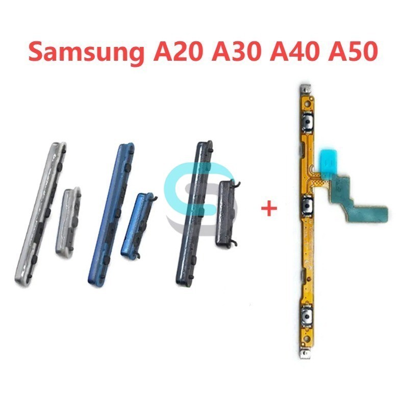 Power volume button flex For Samsung Galaxy A20 A30 A40 A50 Switch Key Button Ribbon Flex Cable ...