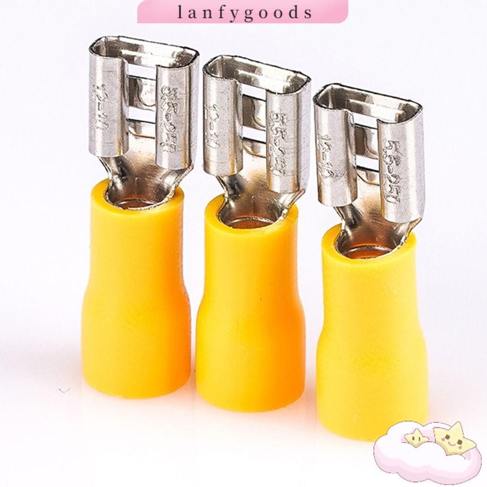 LANFY 100PCS Female Quick Disconnects, Terminal 12-10 AWG Vinyl ...