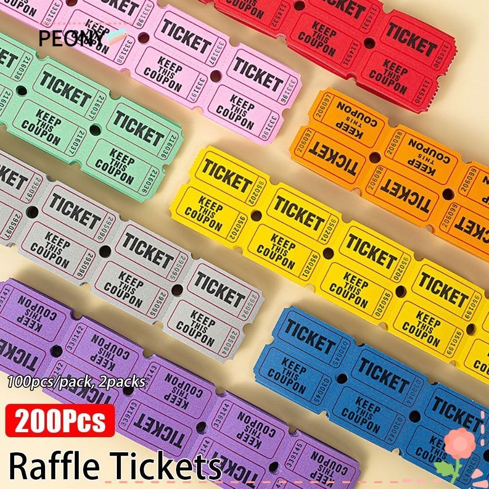 PEONY 200Pcs Raffle Tickets, For Classroom Single Paper Labels ...