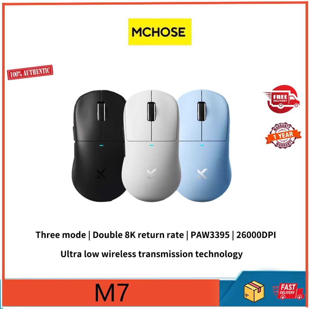 MCHOSE M7 three mode wireless game video game mouse, original PAW339526000DPI, no hole ...