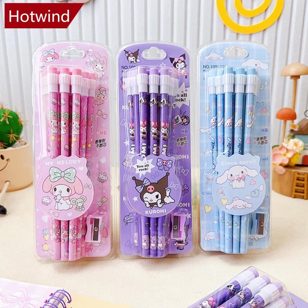 HOTWIND Sanrio Kuromi Labubu HB Pencils 12 Pencils & 1 Pencil Sharpener ...