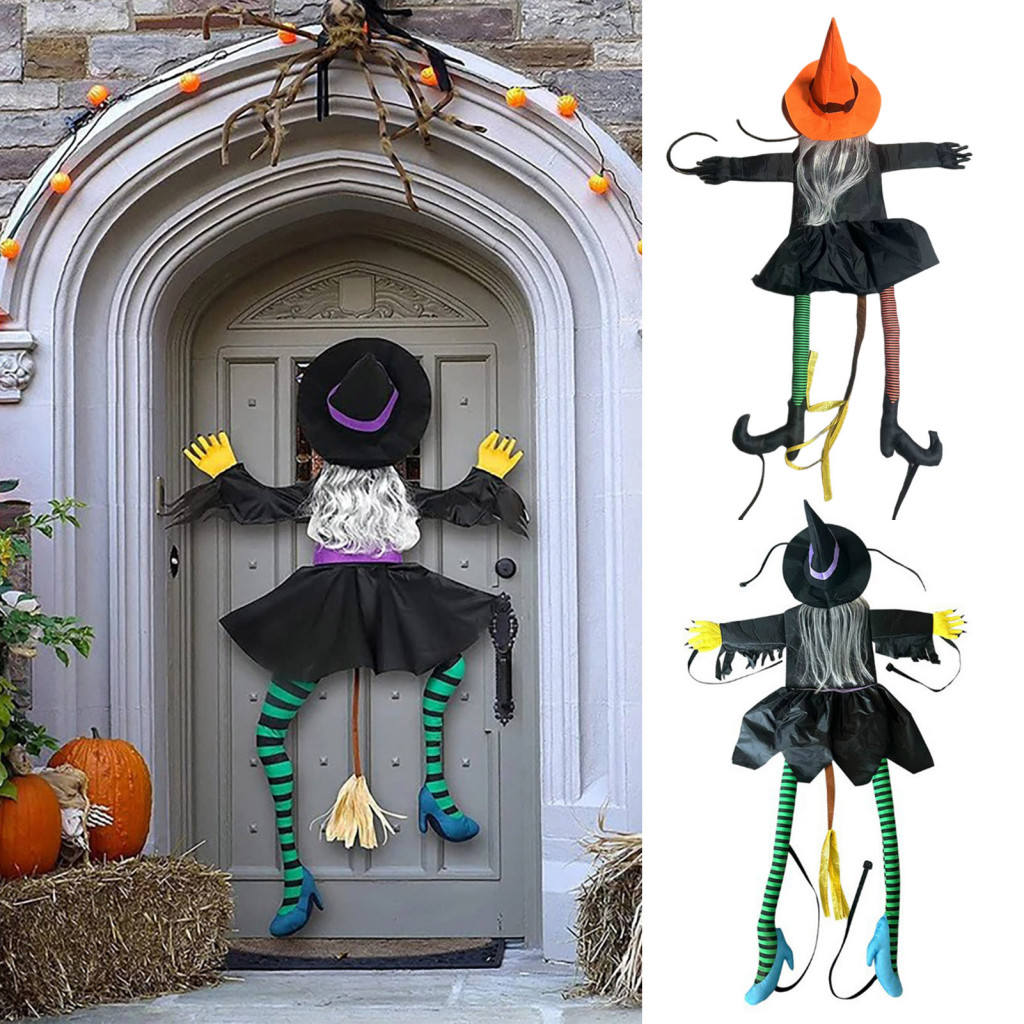 GH| Halloween Scarecrow Witch Prop Halloween Witch Outdoor Decoration ...