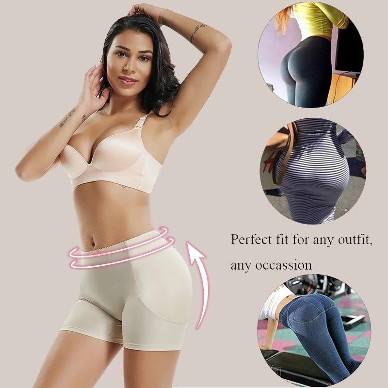 Women Padded Seamless Shorts Panty Breathable Butt Lifter Shaper Plus Size Booty Lift Underwear ...