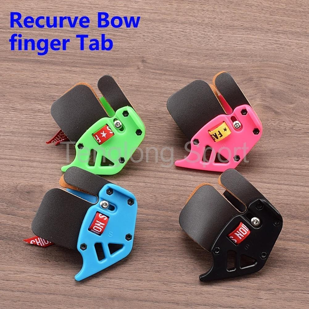 Finger Tab Cow Leather Finger Guard for Right Hand Black Pink Green ...