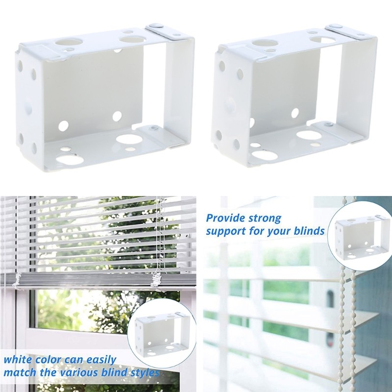 HL 2 4x Set 5cm Blind Brackets Window Headrail End Brackets Box ...