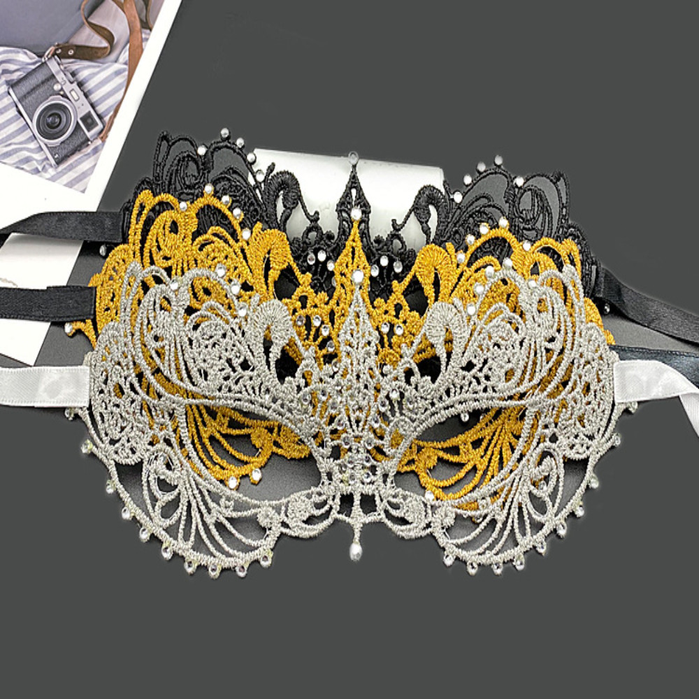 1Pieces Lace Masquerade Mask Women Venetian Masks Lace Mask Halloween ...
