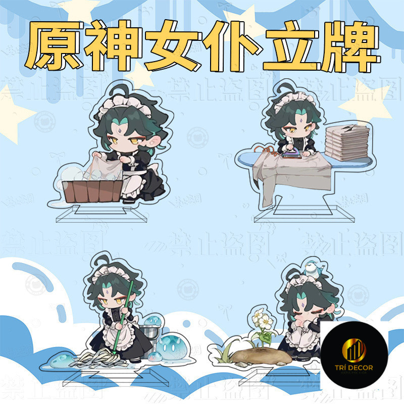 Keychain, Standee, Glass Painting Anime Genshin Impact Xiao Ver Butler ...