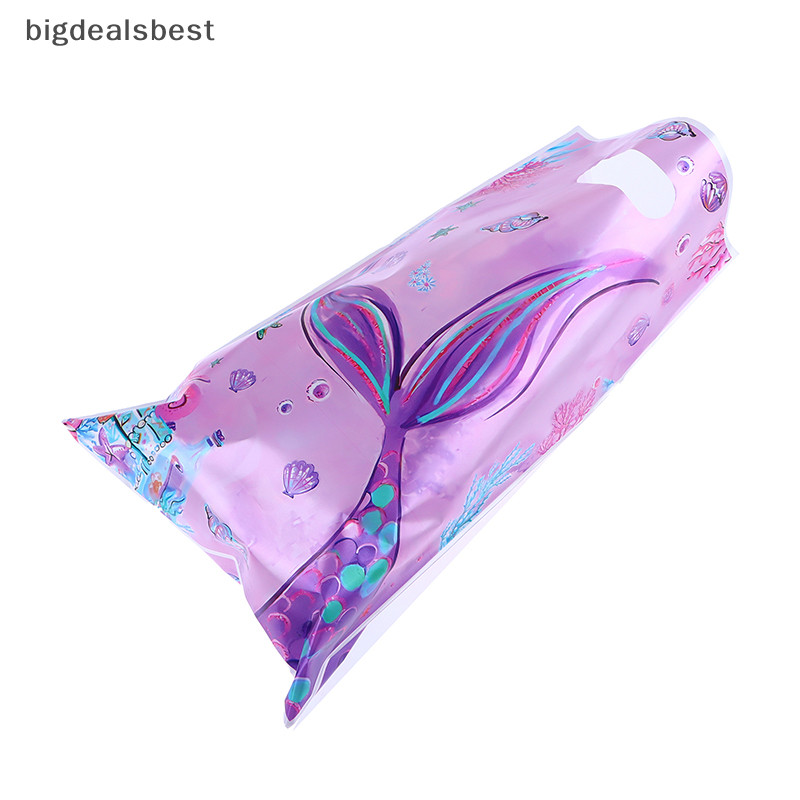 BDB 10/50Pcs Mermaid Plastic Goodie Bags Mermaid Tail Candy Gift Bags ...