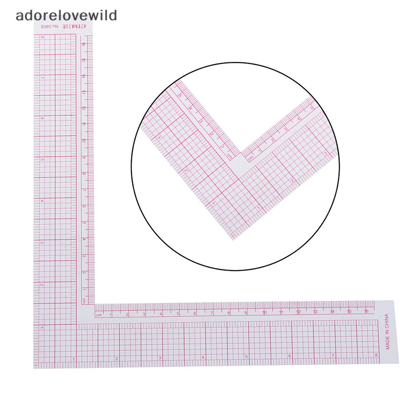 ALW Tailor Drawing Craft Tool L-shape Ruler Sewing Square Curve Ruler ...