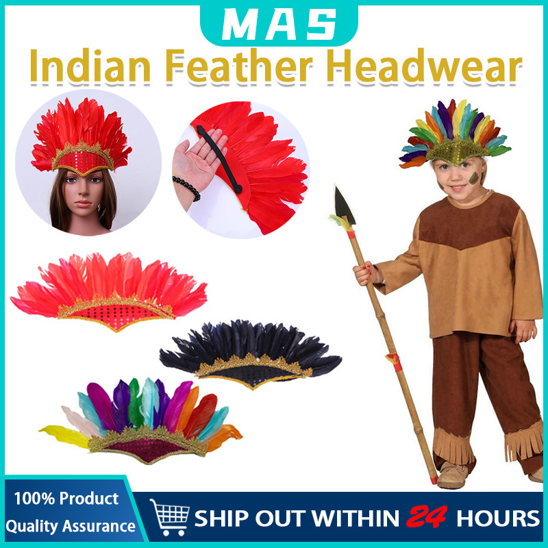 MAS Indian Headdress Hat Costumes Carnival Cosplay Indian Performance ...