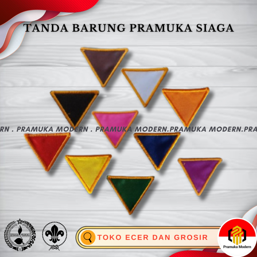 Embroidered Scout barung sign 10 complete colors / Alert barung sign ...