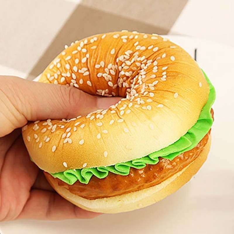 Simulated Hamburger Props Artificial Burger Bread Food Elastic ...