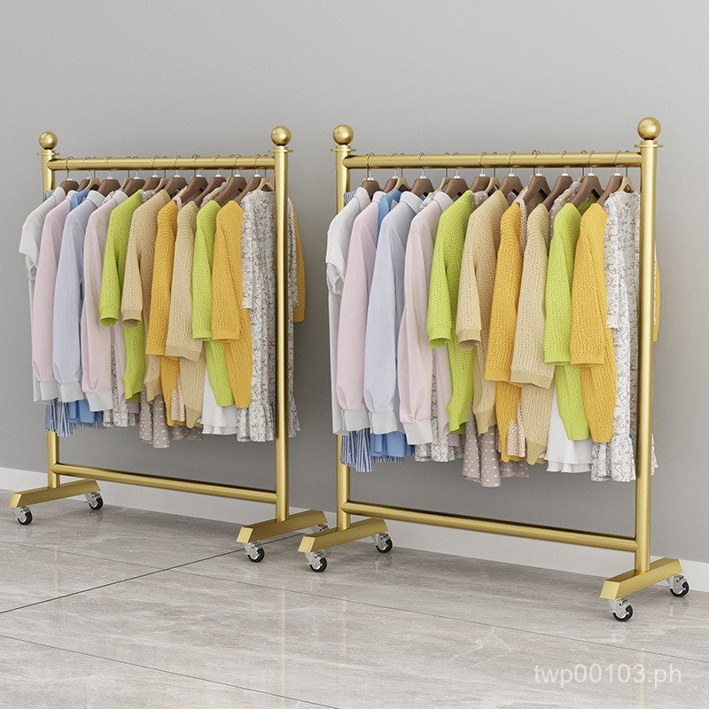 Floor Clothing Store Display Stand Clothes Rack Single Rod Clothes Rack ...