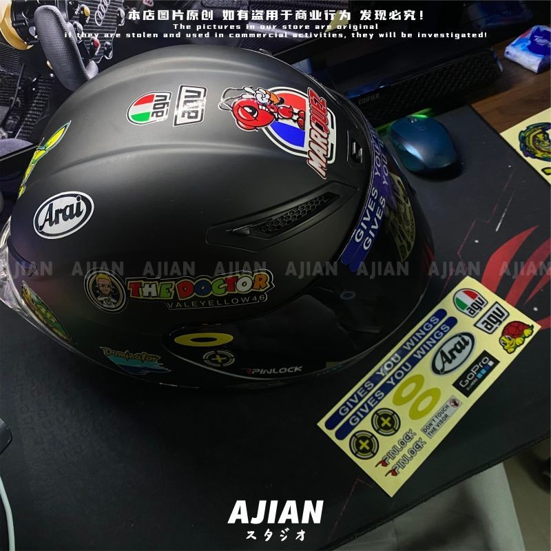 Agv Reflective Motorcycle Helmet Sticker Aiar Lens Sticker Helmet ...