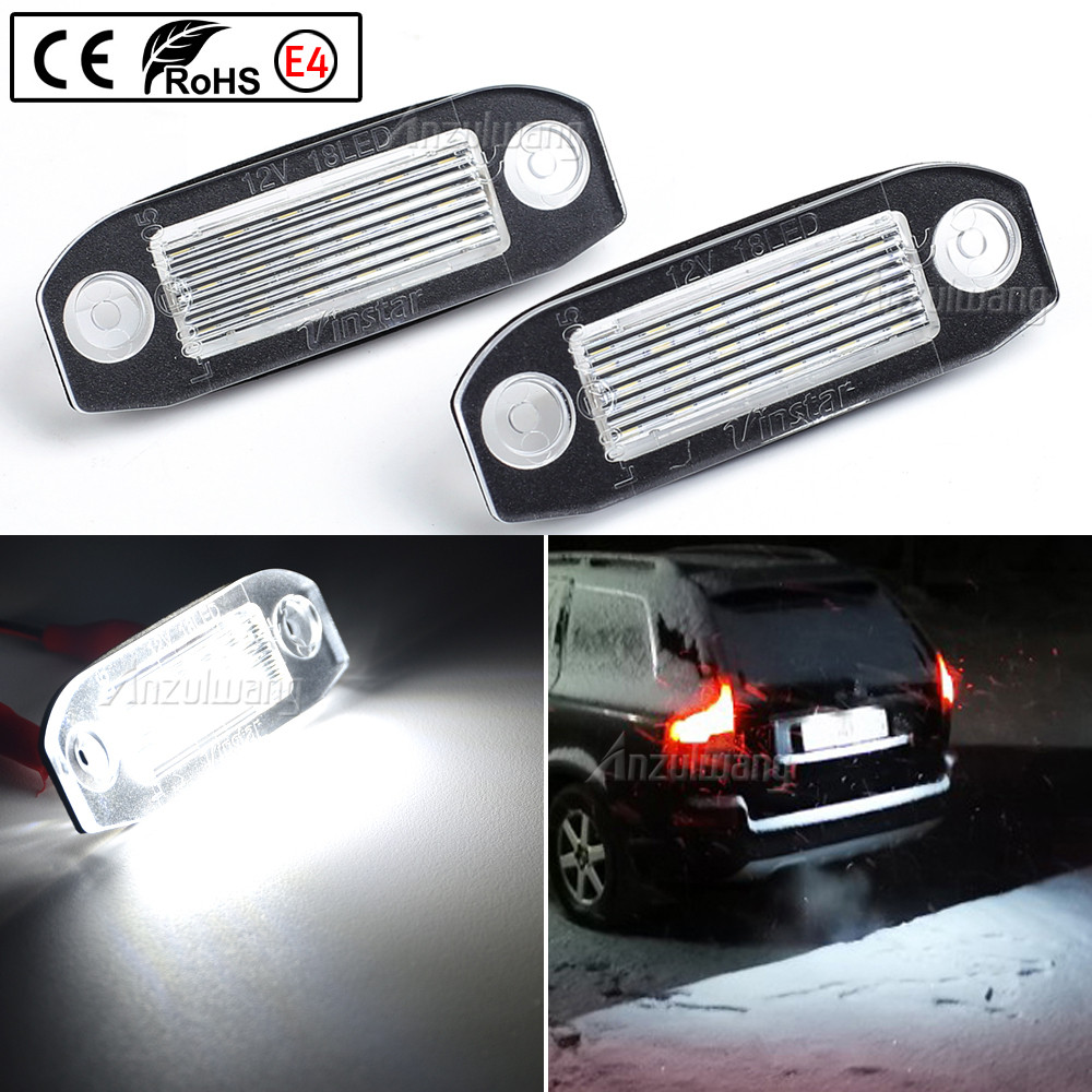 2pcs Volvo LED License Plate Light Canbus Number Lamp No Error For ...