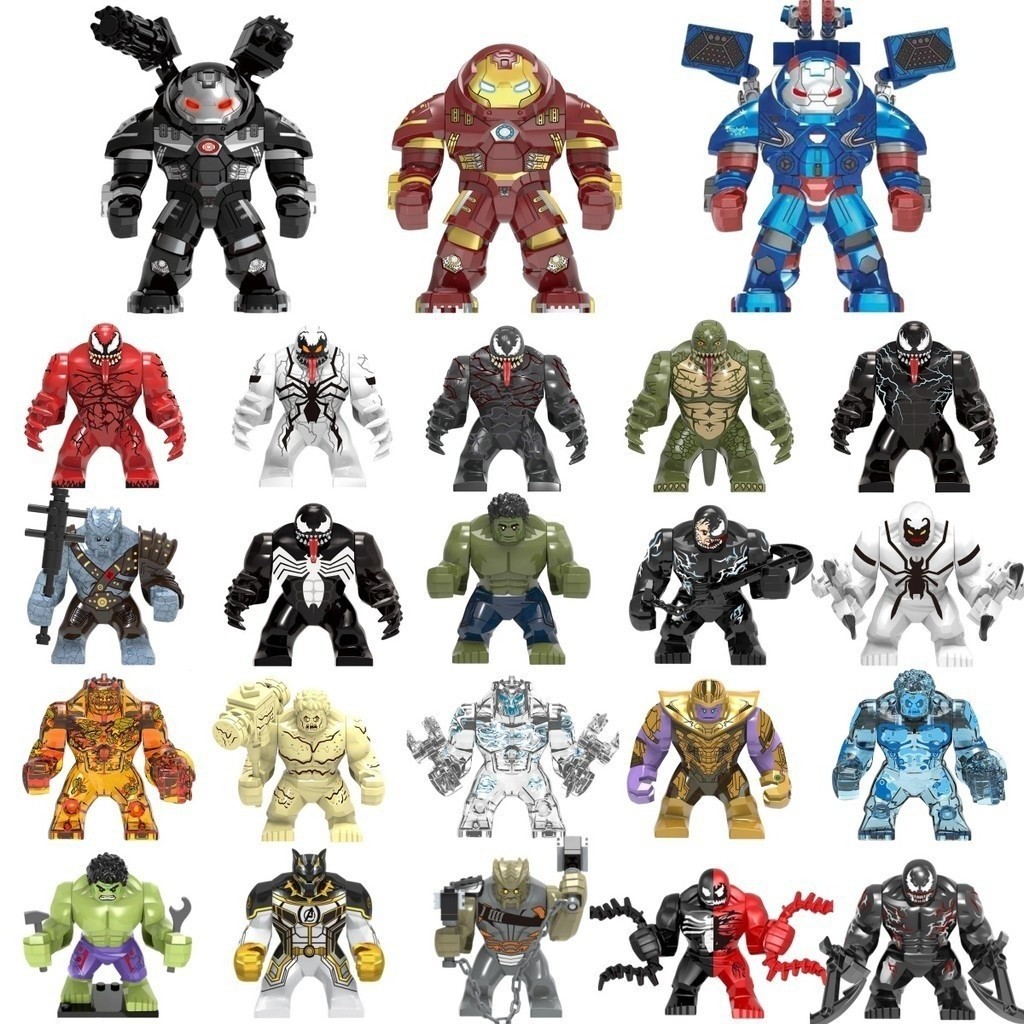 Superhero Action Figures Venom Hulkbuster THanos Hulk Building Block ...