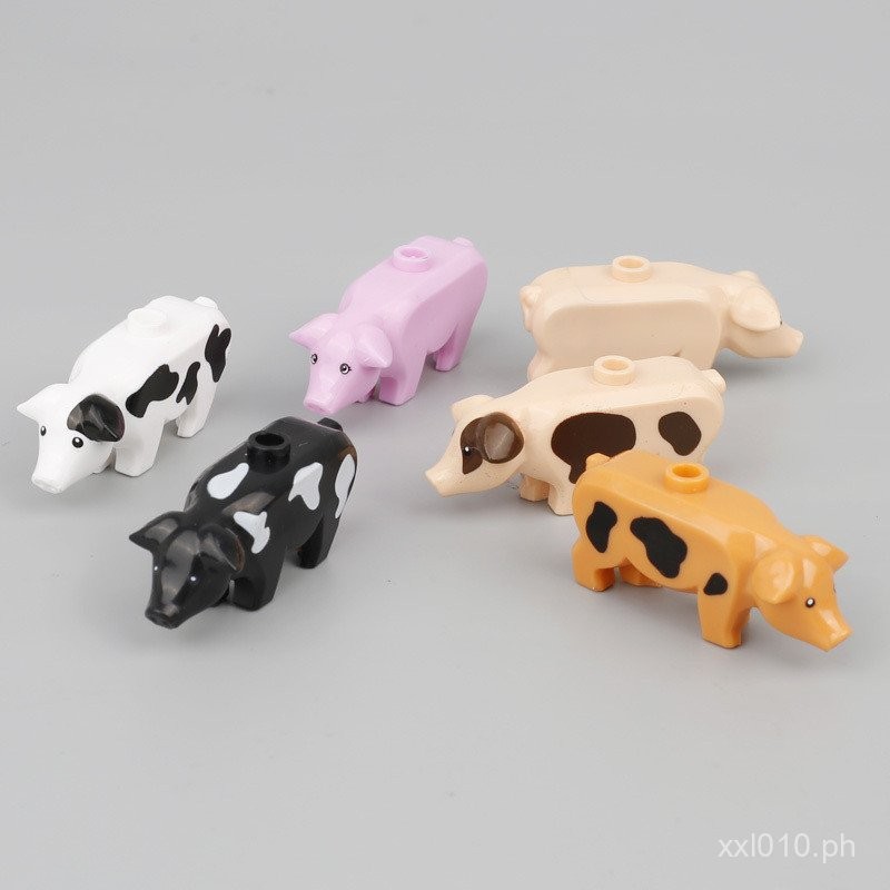 City Street View Farm Garden Cute Pig Puzzle Small Particles Building ...