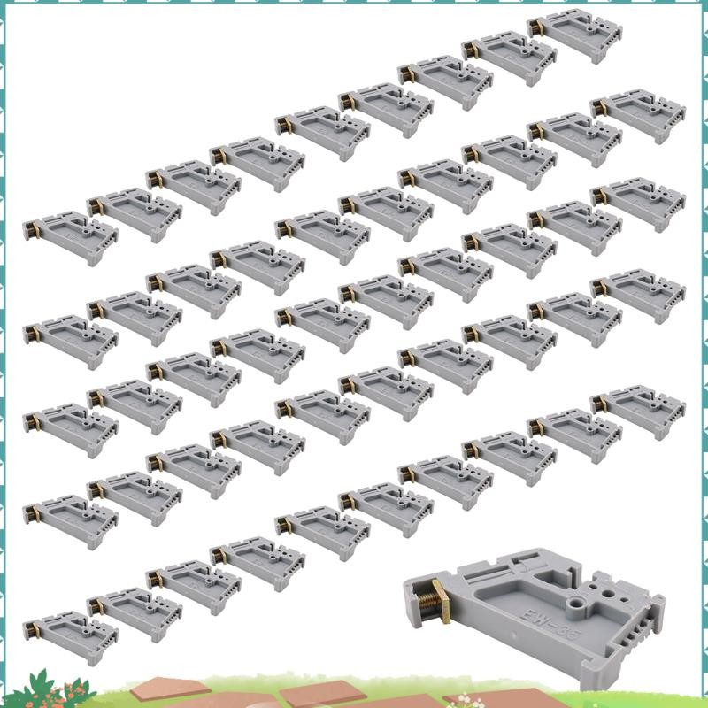 50Pcs 35mm DIN Rail Terminal Block End Stopper Mounting Clips qeufjhpoo ...